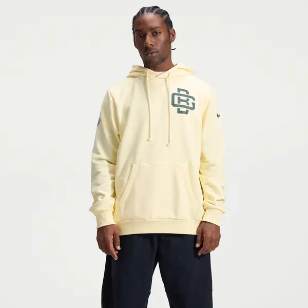 Nike Bay Packers Rivalries Collection Sideline Dri-fit Nfl Pullover Hoodie - Green