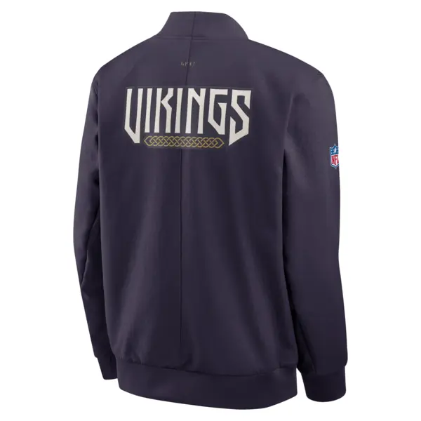 Nike Minnesota Vikings Rivalries Collection Sideline Nfl Full-zip Bomber Jacket - Purple