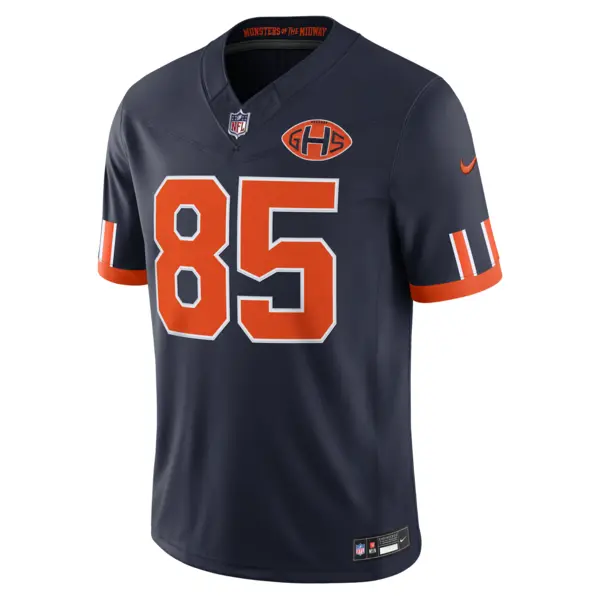 Nike Cole Kmet Chicago Bears Rivalries Collection Dri-fit Nfl Limited Jersey - Blue