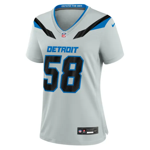 Nike Penei Sewell Detroit Lions Rivalries Collection Nfl Game Jersey - Grey