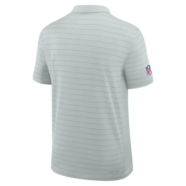 Nike Detroit Lions Rivalries Collection Sideline Victory Striped Dri-fit Nfl Polo - Grey