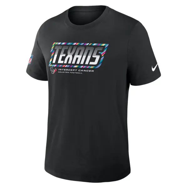 Nike Houston Texans Crucial Catch Sideline Dri-fit Nfl T-shirt - Black