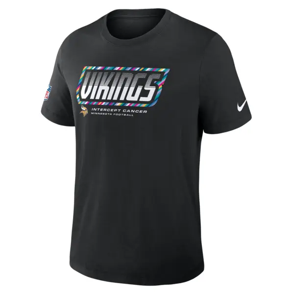 Nike Minnesota Vikings Crucial Catch Sideline Dri-fit Nfl T-shirt - Black