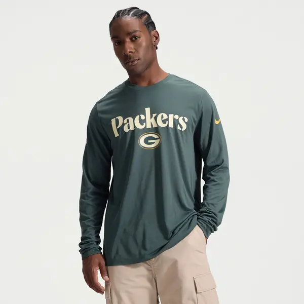 Nike Bay Packers Rivalries Collection Sideline Legend Dri-fit Nfl Long-sleeve T-shirt - Green