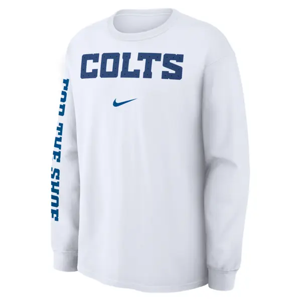 Nike Indianapolis Colts Rivalries Collection Max90 Nfl Long-sleeve T-shirt - White