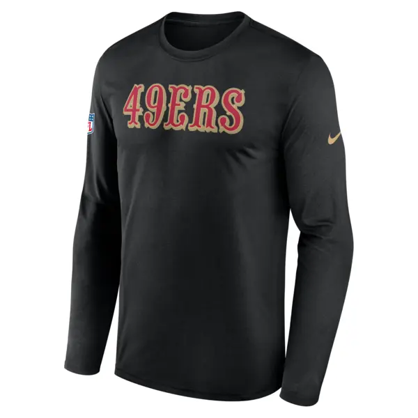 Nike San Francisco 49ers Rivalries Collection Sideline Legend Dri-fit Nfl Long-sleeve T-shirt - Black