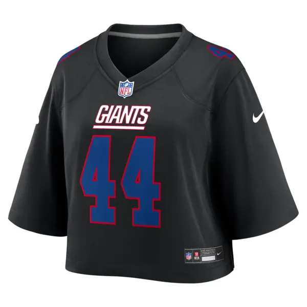 Nike Cam Skattebo New York Giants Nfl Cropped Tundra Game Jersey - Black