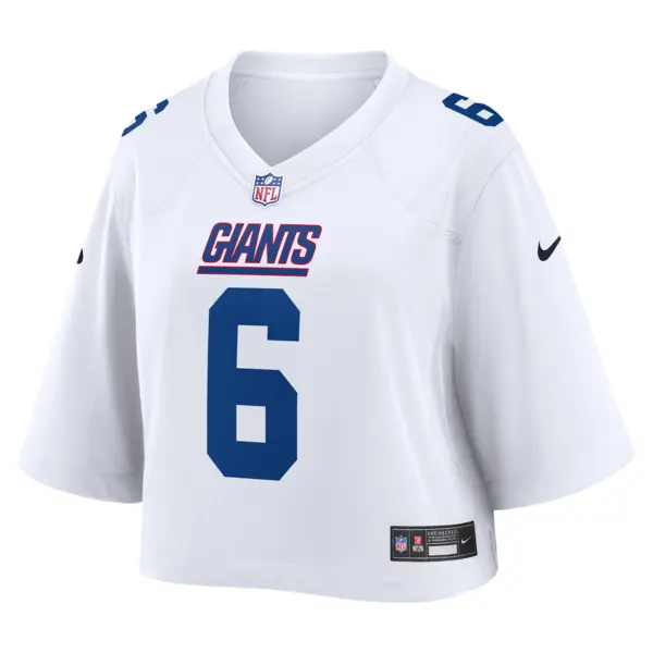 Nike Jaxson Dart New York Giants Nfl Cropped Tundra Game Jersey - White