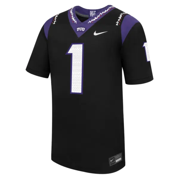 Nike Tcu College Untouchable Game Jersey - Black