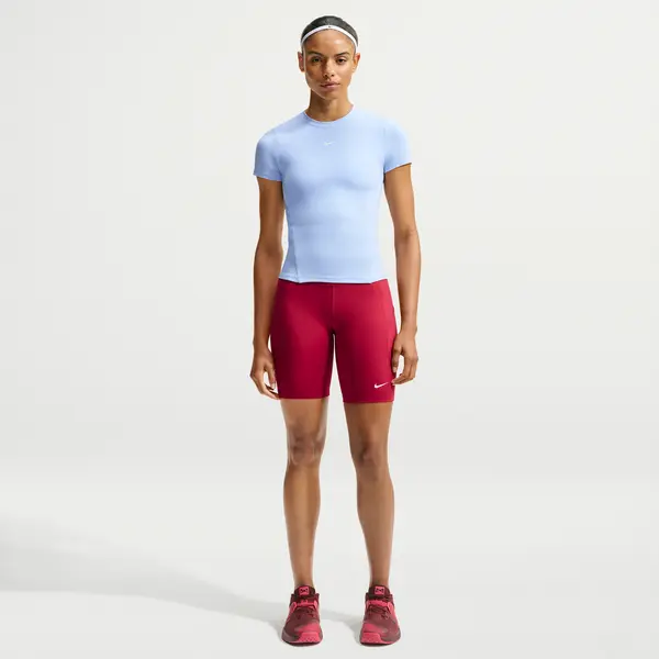 Nike One High-waisted 8" Biker Shorts With Pockets - Red
