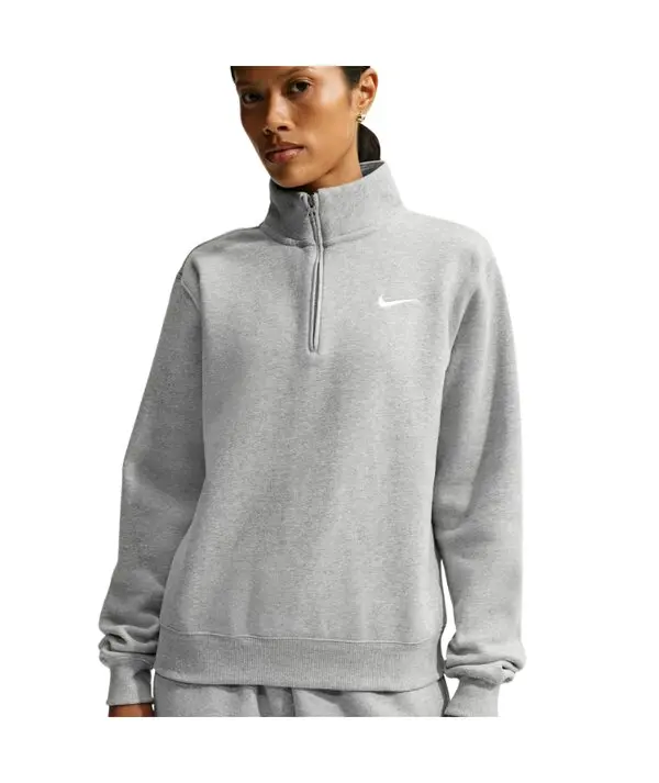 Nike Studio Fleece Medium Weight 1/4-zip Top - Grey