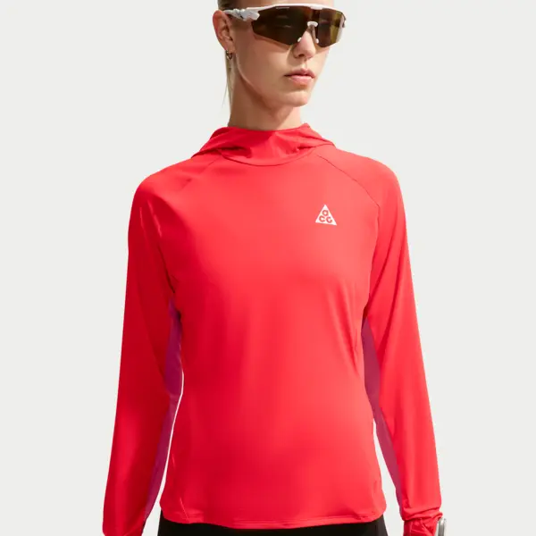 Nike Uv-resistant Hooded Trail Running Mid-layer Top