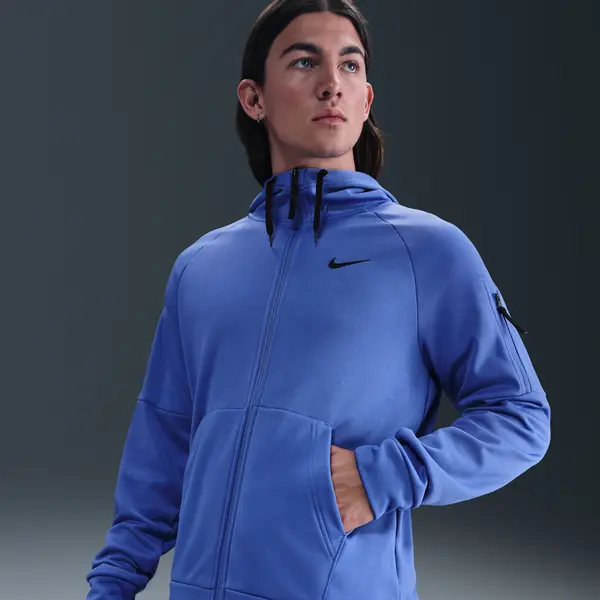 Nike Therma Therma-fit Full-zip Fitness Top - Blue