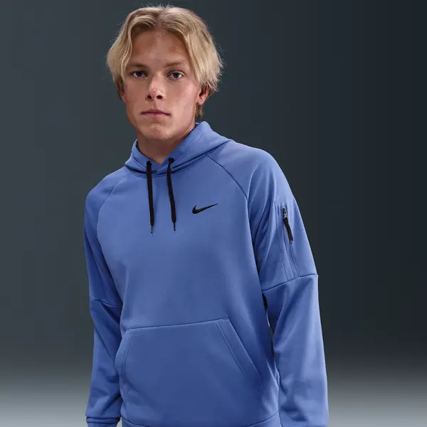 Nike Therma Therma-fit Hooded Fitness Pullover - Blue