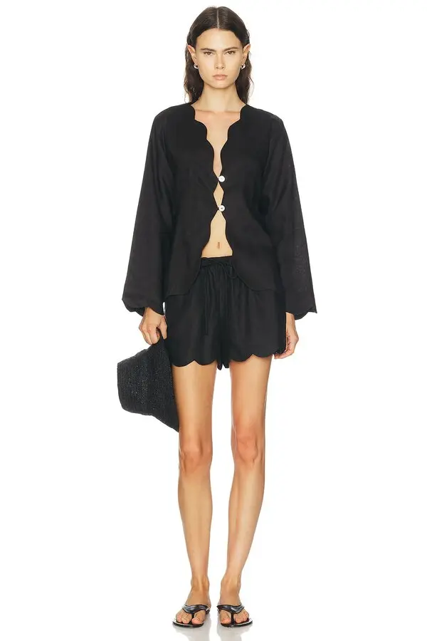 ELCE Kai Button Up Shirt In Black - Noir