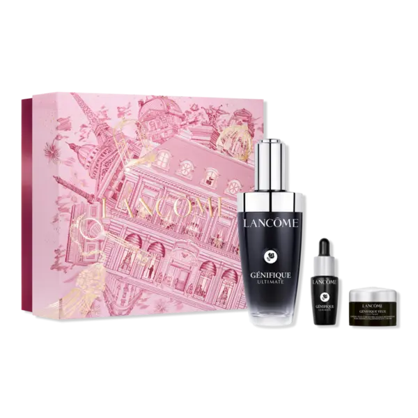 LANCOME Genifique Ultimate Recovery Face Serum & Eye Cream 3 Piece Skincare Set - One-color