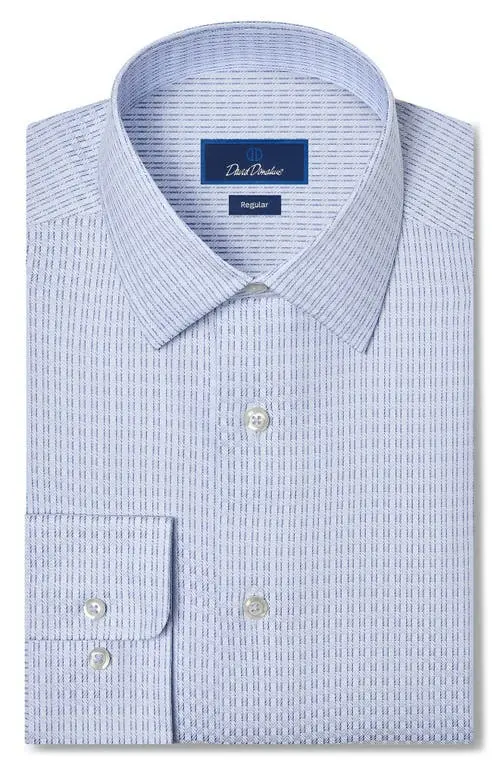 David Donahue Regular Fit Textured Dobby Dress Shirt