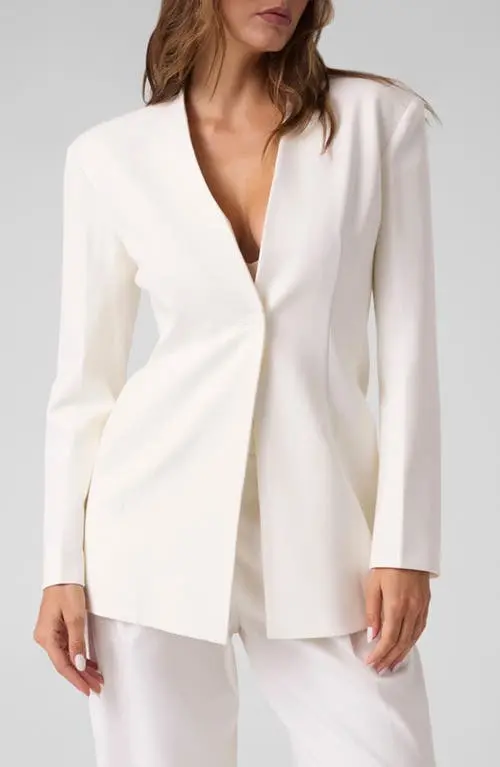 Guess One-button Structured Blazer - Open White