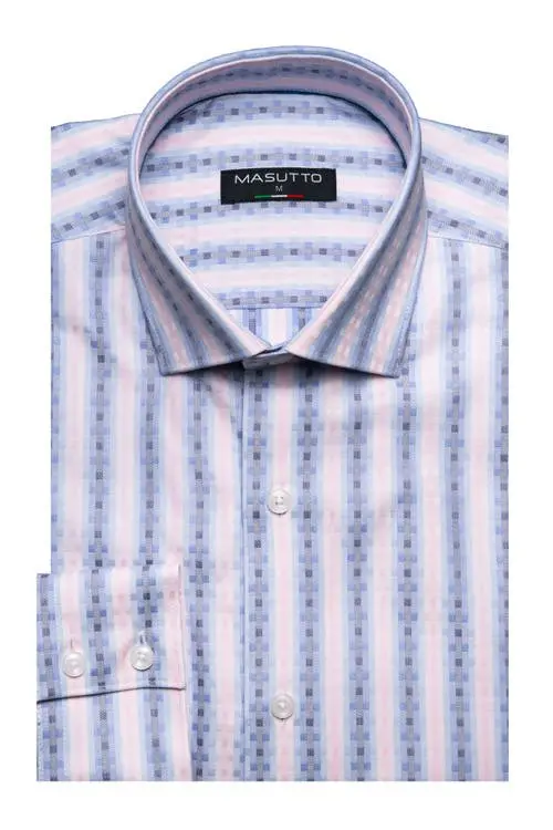 MASUTTO Vinicio Print Button-up Long Sleeve Shirt - Pink