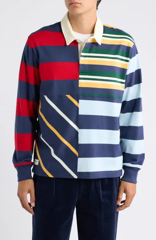 ROWING BLAZERS Harrison Pieced Stripe Rugby Shirt
