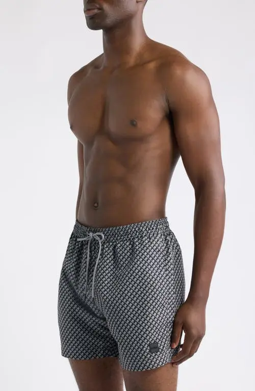 BOSS Vibe Swim Trunks - Open Grey