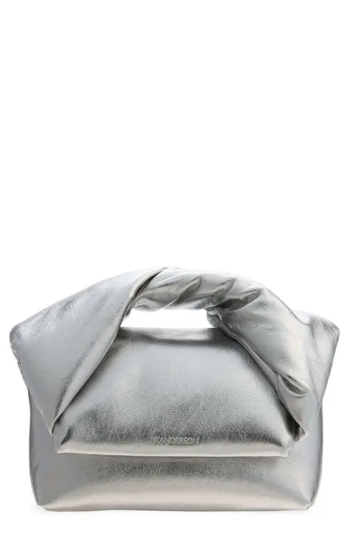 JW Anderson Small Twister Leather Crossbody Bag - Silver 910