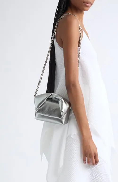 JW Anderson Small Twister Leather Crossbody Bag - Silver 910