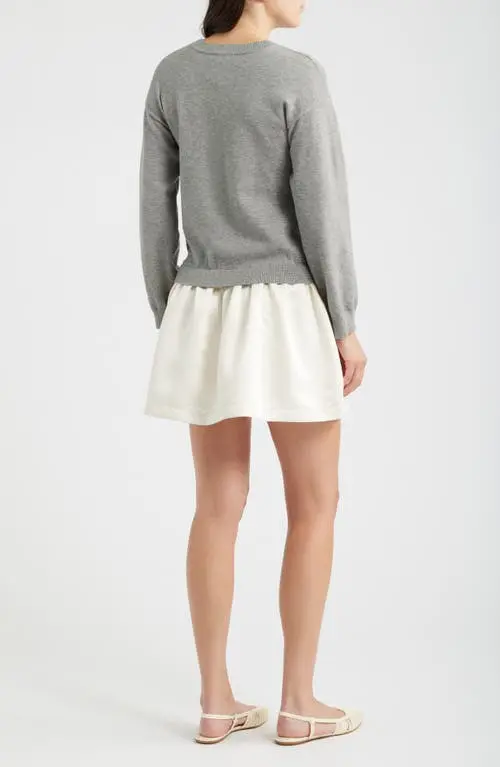 ZOE AND CLAIRE Mixed Media Sweater Dress