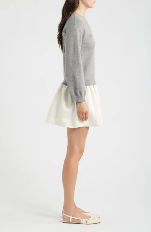 ZOE AND CLAIRE Mixed Media Sweater Dress