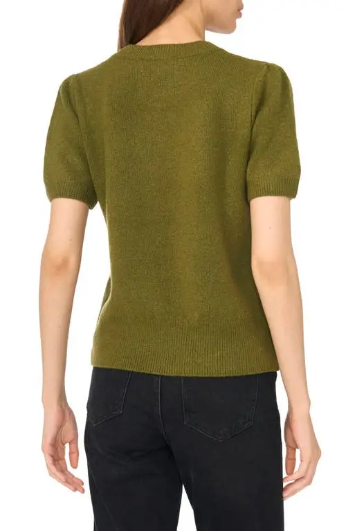 CECE DUPRAZ Bow Short Sleeve Crewneck Sweater