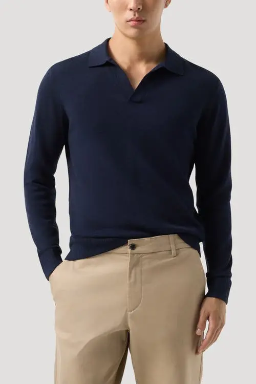 Bogner Garry Knitted Polo Long-sleeved Top