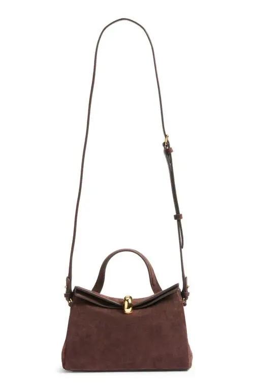 Jacquemus Le Petit Valerie Leather Top Handle Bag - Medium Brown 855