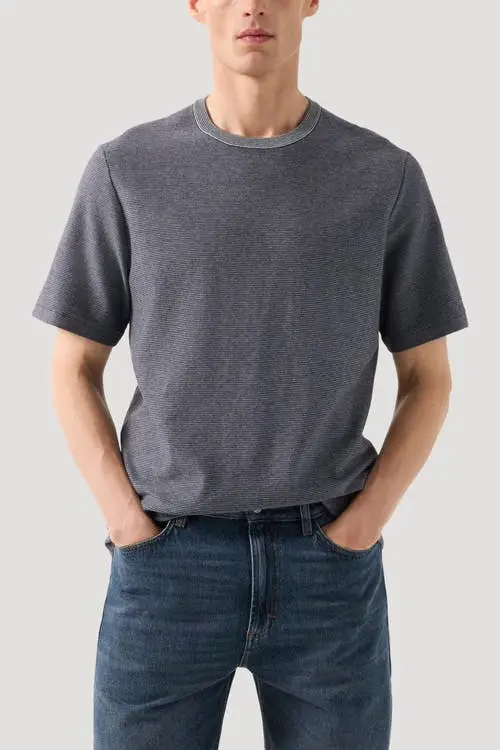 Bogner Horton Knitted Shirt - Navy Blue
