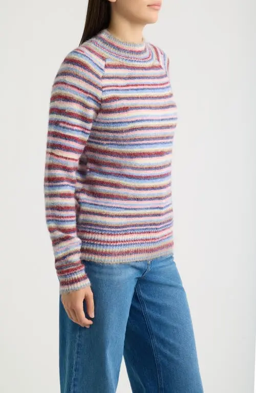 24COLOURS Stripe Mock Neck Sweater