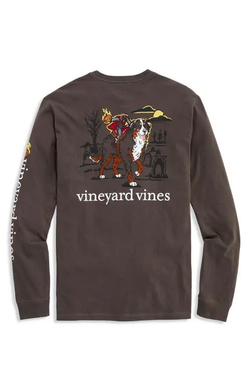 Vineyard Vines Headless Horseman Dog Graphic Long Sleeve T-shirt