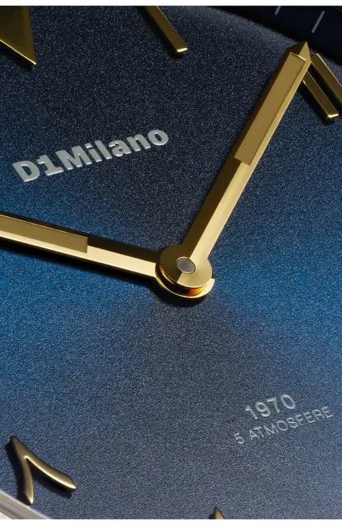 D1 MILANO Oceanline Ultra Thin Leather Strap Watch