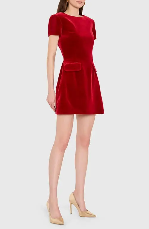 Amanda Uprichard Abigail Velvet Cocktail Minidress