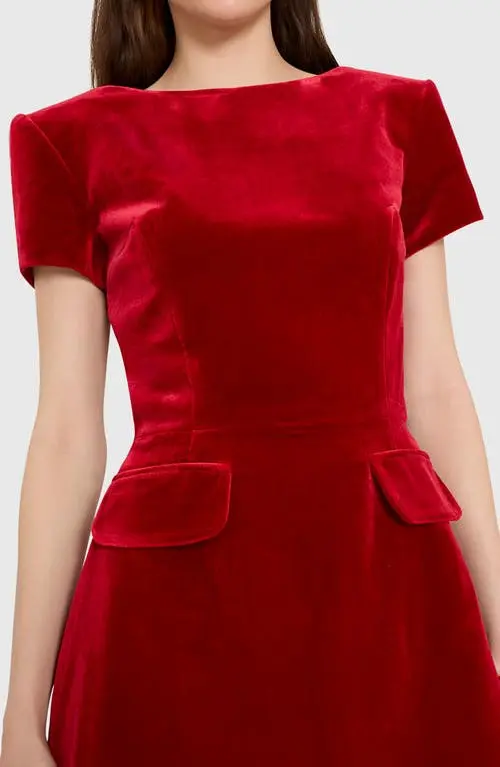 Amanda Uprichard Abigail Velvet Cocktail Minidress
