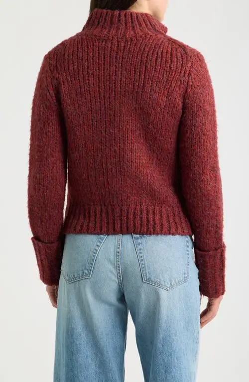 24COLOURS Front Zip Cardigan - Bordeaux