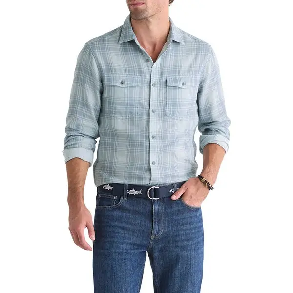 Vineyard Vines Plaid Chiller Double Cloth Button Up Shirt