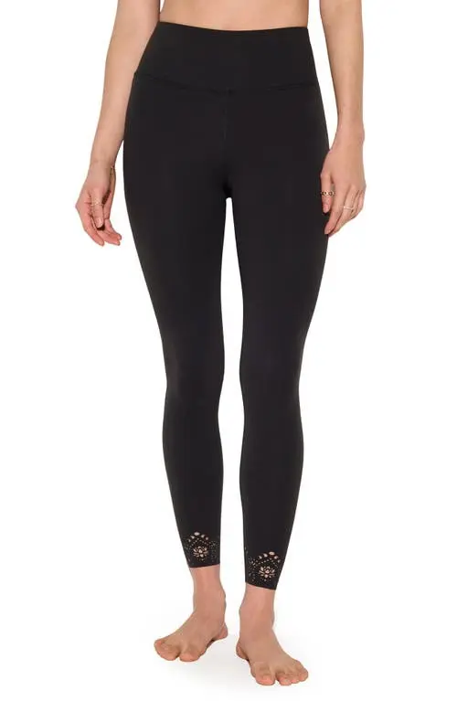 Spiritual Gangster Cosmic Lotus 7/8 Leggings - Black