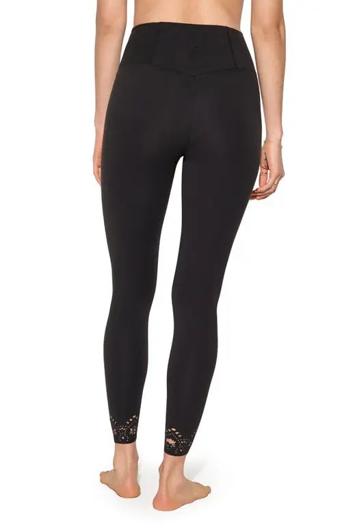 Spiritual Gangster Cosmic Lotus 7/8 Leggings - Black
