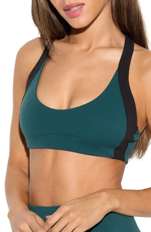 Spiritual Gangster Reset Racerback Sports Bra - Evergreen
