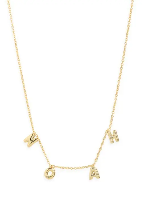 THE SIS KISS Custom Its All In A Name Bubble Letter Pendant Necklace - Gold/silver