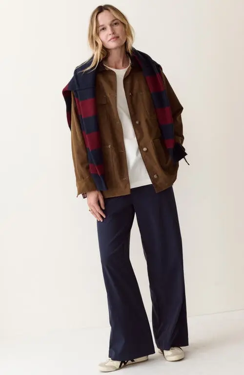 Marine Layer Allison Pull-on Wide Leg Side Stripe Pants
