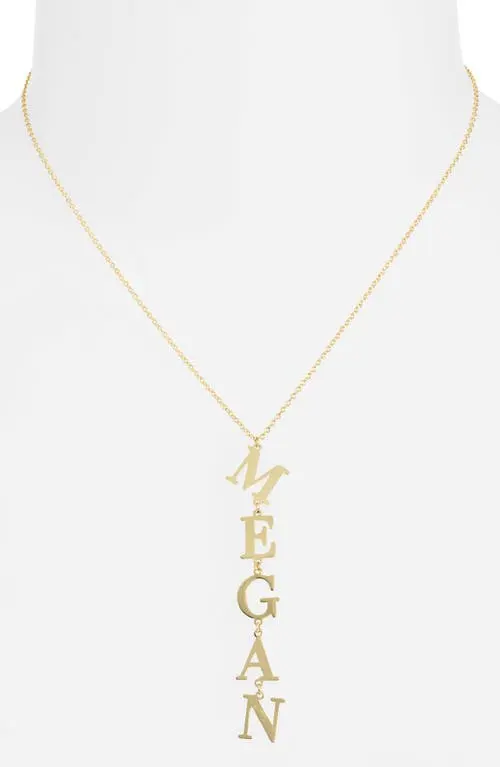 THE SIS KISS Custom Vertical Name Pendant Necklace