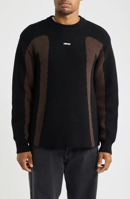 Obey Brann Crewneck Cotton Blend Sweater