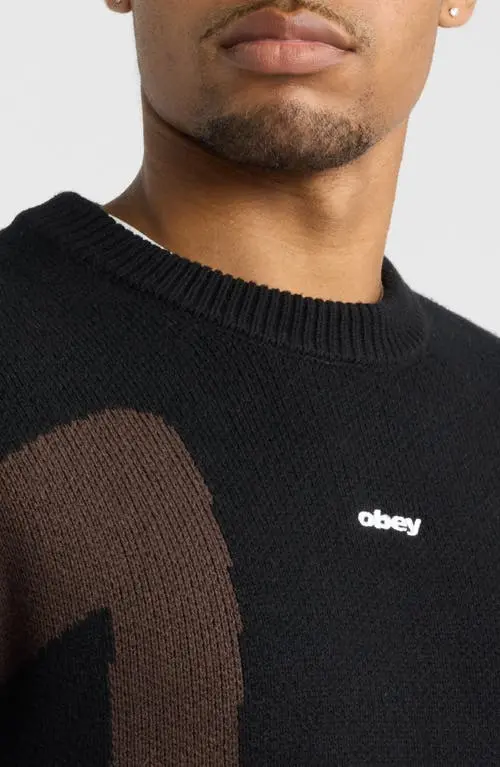 Obey Brann Crewneck Cotton Blend Sweater