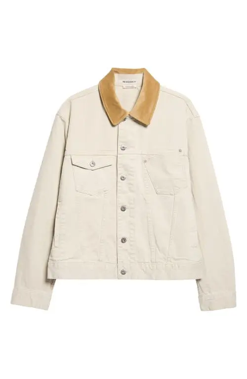 JW Anderson Corduroy Collar Denim Trucker Jacket - Ecru