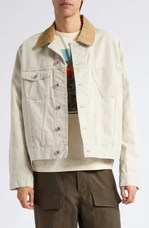 JW Anderson Corduroy Collar Cotton Jacket - Ecru